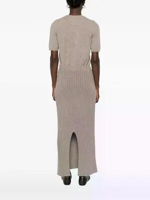 Eric Bompard Ribbed Cashmere Maxi Skirt