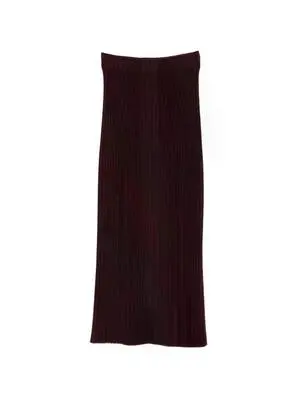 Eric Bompard Ribbed Cashmere Maxi Skirt