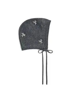 Simone Rocha Turbo Crystal-embellished Bonnet - Grey