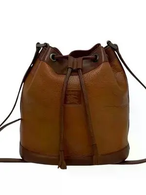 Burberry 20th Century Leather Bucket Bag - Brown