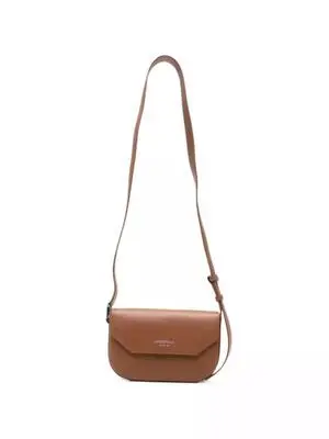 Emporio Armani Mini 1981 Logo-print Leather Crossbody Bag - Brown