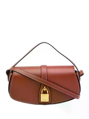 Celine 2000-2026 Smooth Calfskin Tabou Clutch On Strap Satchel - Brown