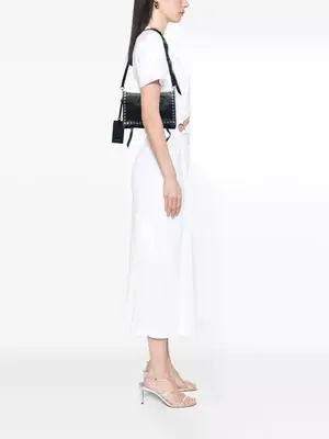 Prada 2000-2013 Glace Calf Studded Etiquette Flap Satchel