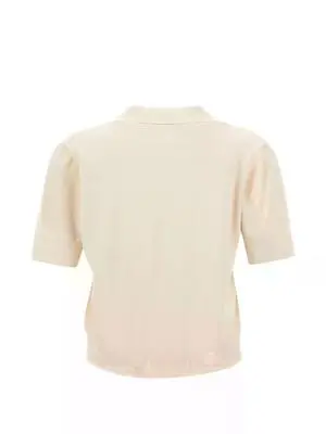 KAOS Jewel-embellished Knitted Polo Shirt - Neutrals