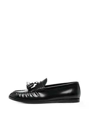THE ROW Tassel-detail Leather Loafers - Black