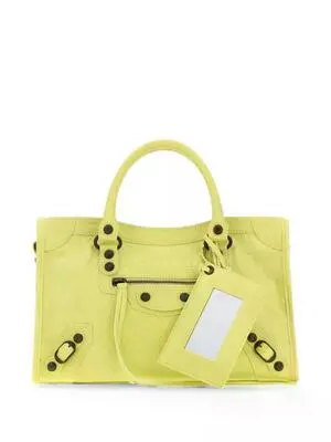 Balenciaga Le City Bag Small In Lemonade Arena Lambskin - Yellow