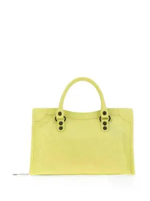 Balenciaga Le City Bag Small In Lemonade Arena Lambskin - Yellow