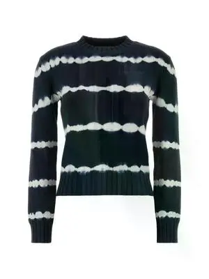 Balenciaga Tie-dye Ribbed-knit Sweater - Black