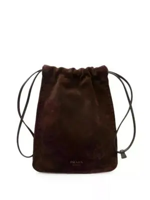 Prada Suede Smartphone Pouch - Brown