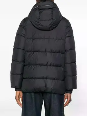 Peserico Hooded Padded Jacket With Silver-tone Hardware