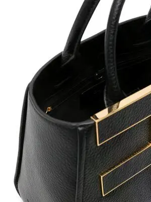 Elisabetta Franchi Logo-plaque Pebbled-effect Tote Bag