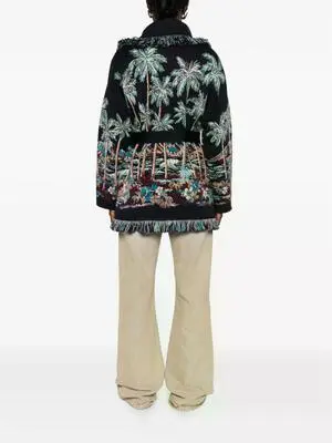 Alanui Hawaiian Palm Tree Intarsia Cardigan