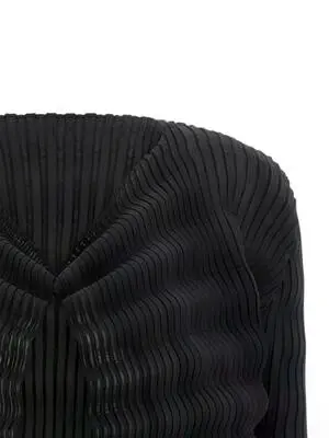 Issey Miyake Pleated Wave Pattern Cardigan