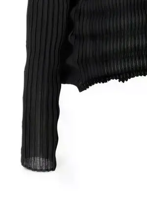 Issey Miyake Pleated Wave Pattern Cardigan