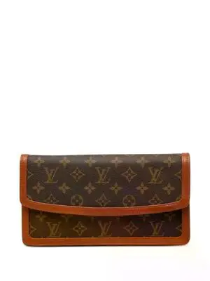 LOUIS VUITTON 1990 Monogram Pochette Dame Pm Clutch Bag - Brown