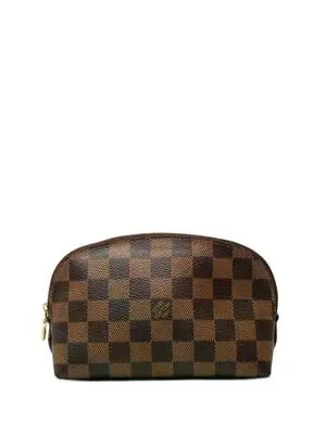 LOUIS VUITTON 2015 Damier Ebene Cosmetic Pm Pouch - Brown
