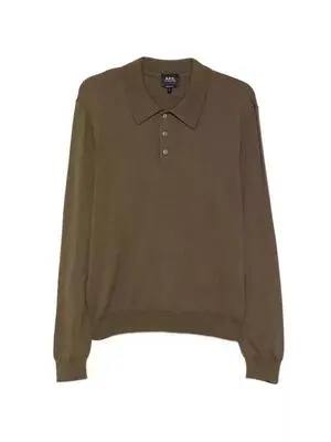 A.p.c. Long-sleeve Polo Shirt - Green