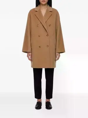 Max Mara Rebus Double-breasted Coat - Neutrals