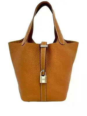 Hermès 2015 Clemence Picotin Lock 18 Handbag - Brown