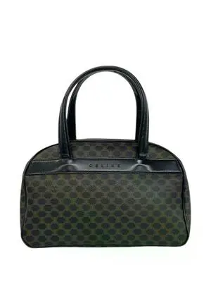 Celine 20th Century Macadam Coated Canvas Handbag - Brown