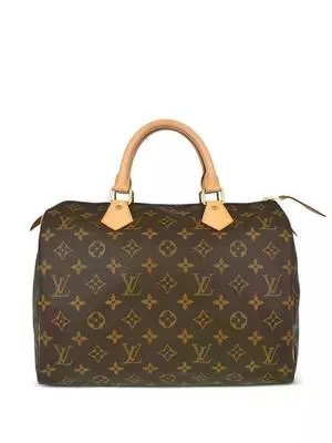 LOUIS VUITTON Monogram Canvas Speedy 30 Tote Bag - Brown