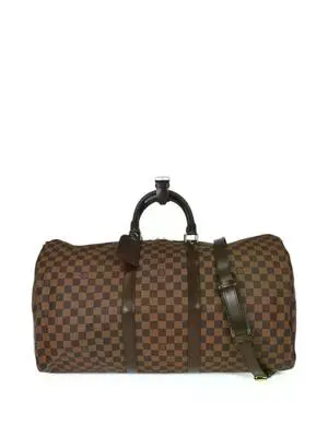 LOUIS VUITTON 2009 Keepall Bandouliere 55 Duffle Bag - Brown
