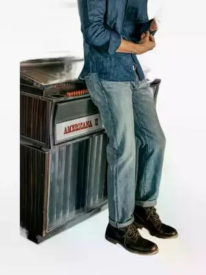 HIROSHI KATO Hammer Belt-loops Jeans - Blue