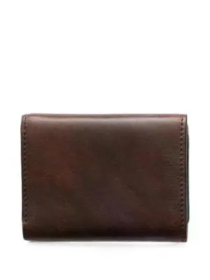 Prada Small Antiqued Leather Wallet - Brown