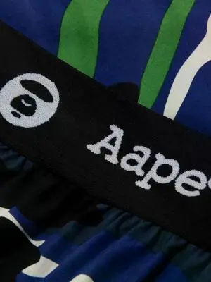 AAPE BY *A BATHING APE Camo Logo-waistband Boxers - Green