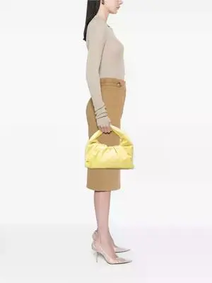 Bottega Veneta 2012-2026 Lambskin The Pouch Shoulder Bag - Yellow