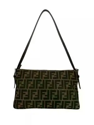 Fendi 2000-2010 Zucca Canvas Shoulder Bag