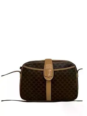 Celine 2013 Macadam Coated Canvas Crossbody Bag - Brown