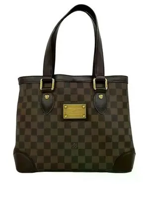 LOUIS VUITTON 2009 Damier Ebene Hampstead Pm Tote Bag - Brown