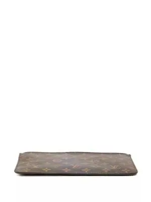 LOUIS VUITTON 2014 Monogram Neverfull Mm Pouch Clutch Bag