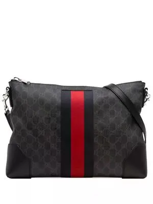 Gucci 2016-2026 Gg Supreme Web Crossbody Bag - Black