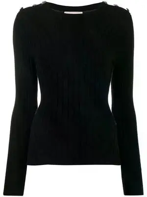 Alexander McQueen Knitted Slim-fit Jumper - Black