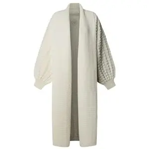 THE EXTREME COLLECTION Neutrals Ecru Long Knit Cardigan Dominic - Beige