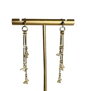 Rachel Nathan Post: Butterfly Kaleidoscope Earrings - Gold