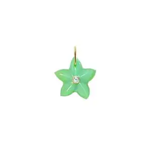 KAMARIA Star Fish Gemstone Pendant With Topaz Chrysoprase - Green