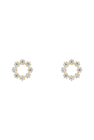 LISA&CO. Silver Earrings Flower Crown - Gold