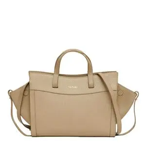 SAONARA BRAND Neutrals Mini Shopping Bag Taupe Leather - Black