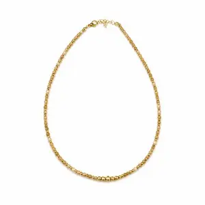 NUVV COLLECTION Aurora Natural Stone & Gold Beaded Necklace