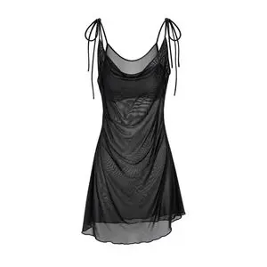 ALOMA STUDIO Nigme Mini Mesh Dress - Black