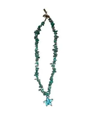 LAINE STUDIO Estrella Azul Water Salt Necklace With Crystal Starfish Charm