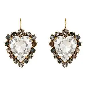 VSTYLE Amore Swarovski Heart Earrings - Gold
