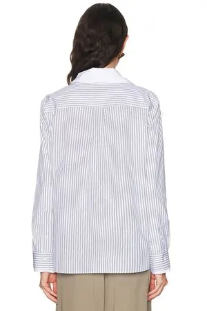 TWP Double Layer Boyfriend Top In White