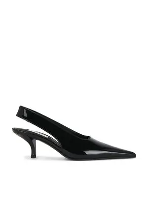TOTEME Classic Patent Slingback Heel - Black