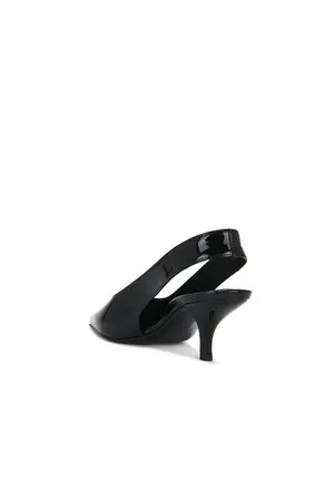 TOTEME Classic Patent Slingback Heel - Black