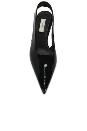TOTEME Classic Patent Slingback Heel - Black