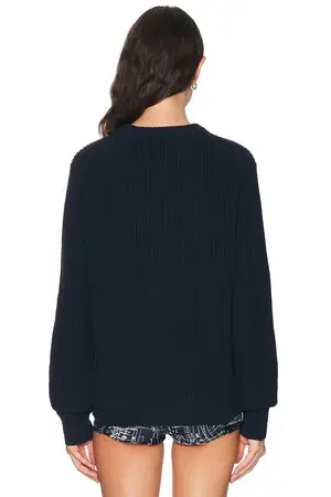 NILI LOTAN Tarik Ribbed Knit Sweater